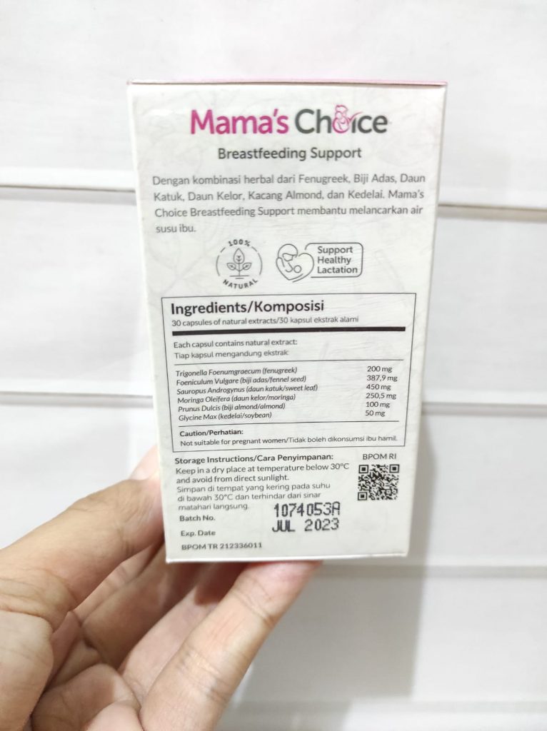 √ ASI Booster Alami, Review Mama's Choice Breastfeeding Support