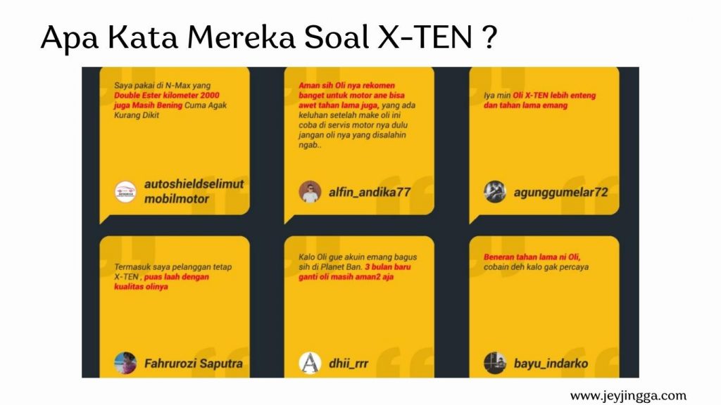 Rekomendasi Oli Motor Matic Terbaik di Indonesia, X-TEN Bintangnya!